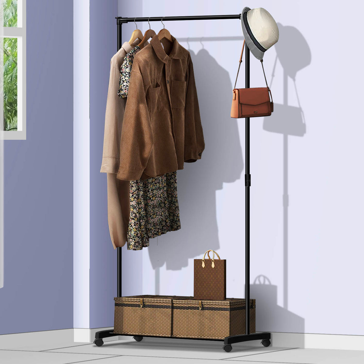 GDX (YJ2575) Metal Clothes Rack, Black– Asters Maldives