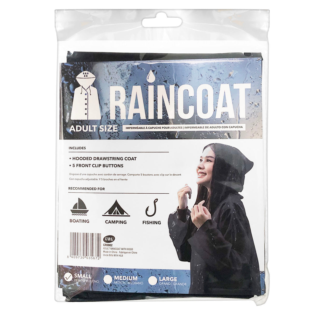 UBL (CR0002) PEVA Disposable Raincoat– Asters Maldives