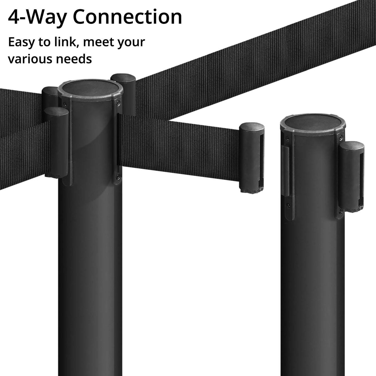 BC (BA003) Metal Queue Pole, Black– Asters Maldives