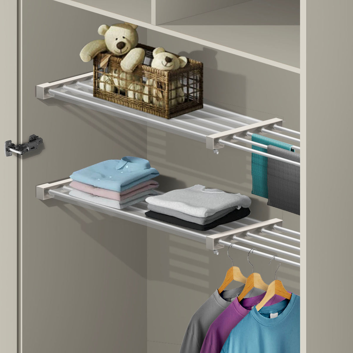 Anko (CR-GM-20B) Extendable Shelf, White– Asters Maldives
