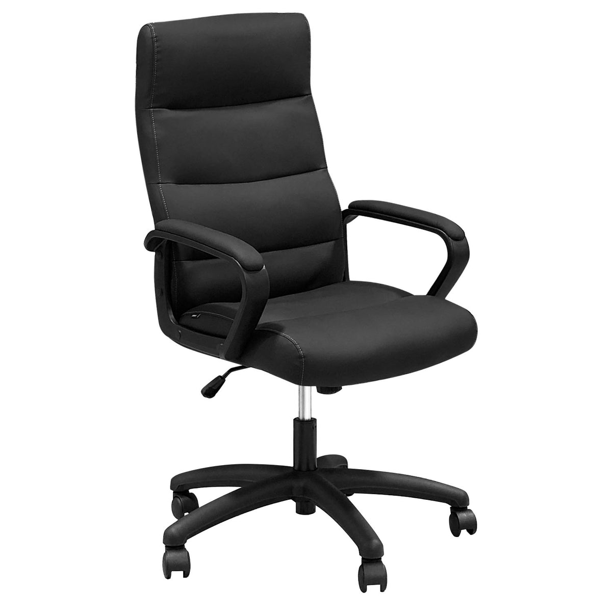 Deli (E4516) PU Medium-Back Chair, Black– Asters Maldives
