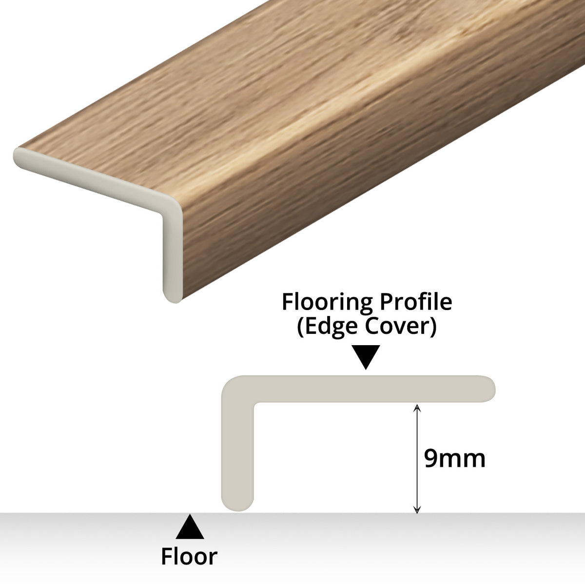 CW (4408) 2400mm Flooring Profile Edge Cover, Dark Brown– Asters Maldives