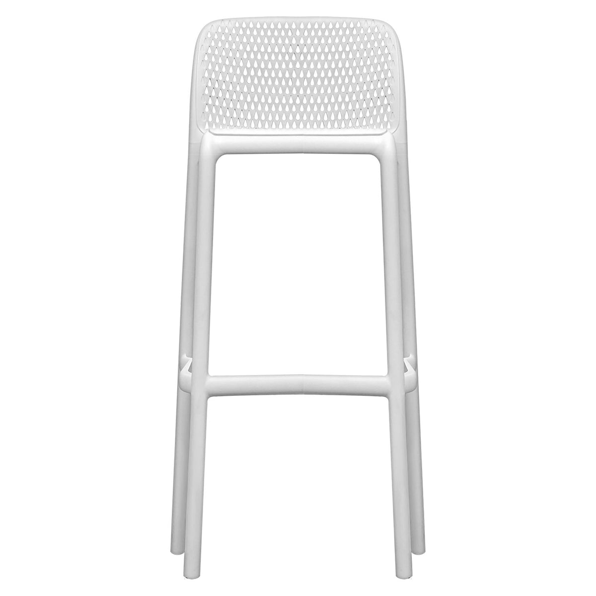 MNI (BS104) Plastic Bar Stool, White– Asters Maldives
