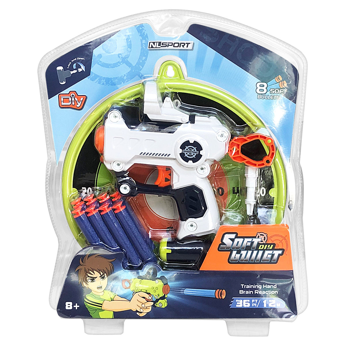 Konig Kids (NL-37R) Soft DIY Bullet Gun with 8 Foam Darts– Asters Maldives