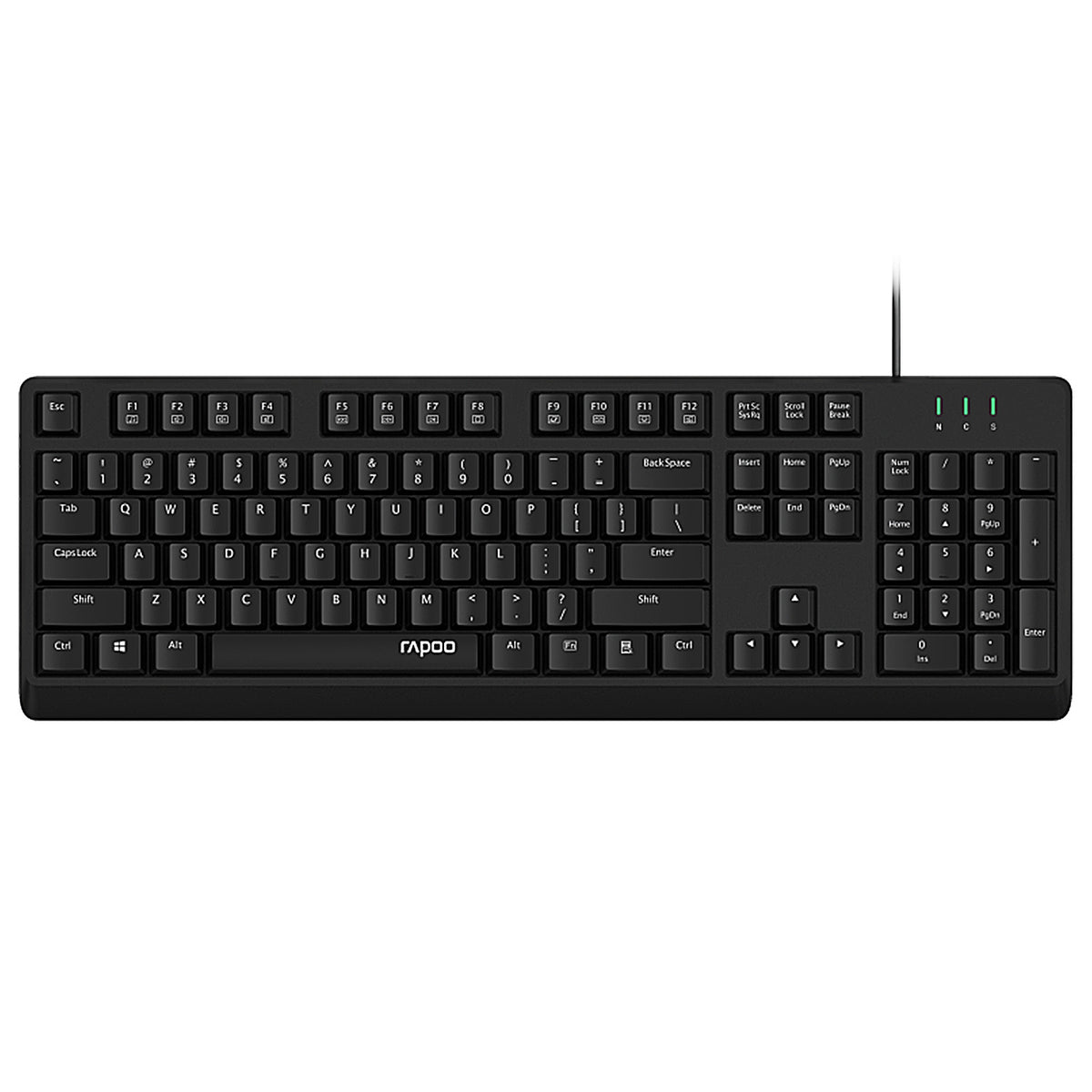 Rapoo (NK1500) USB Wired Keyboard, Black– Asters Maldives