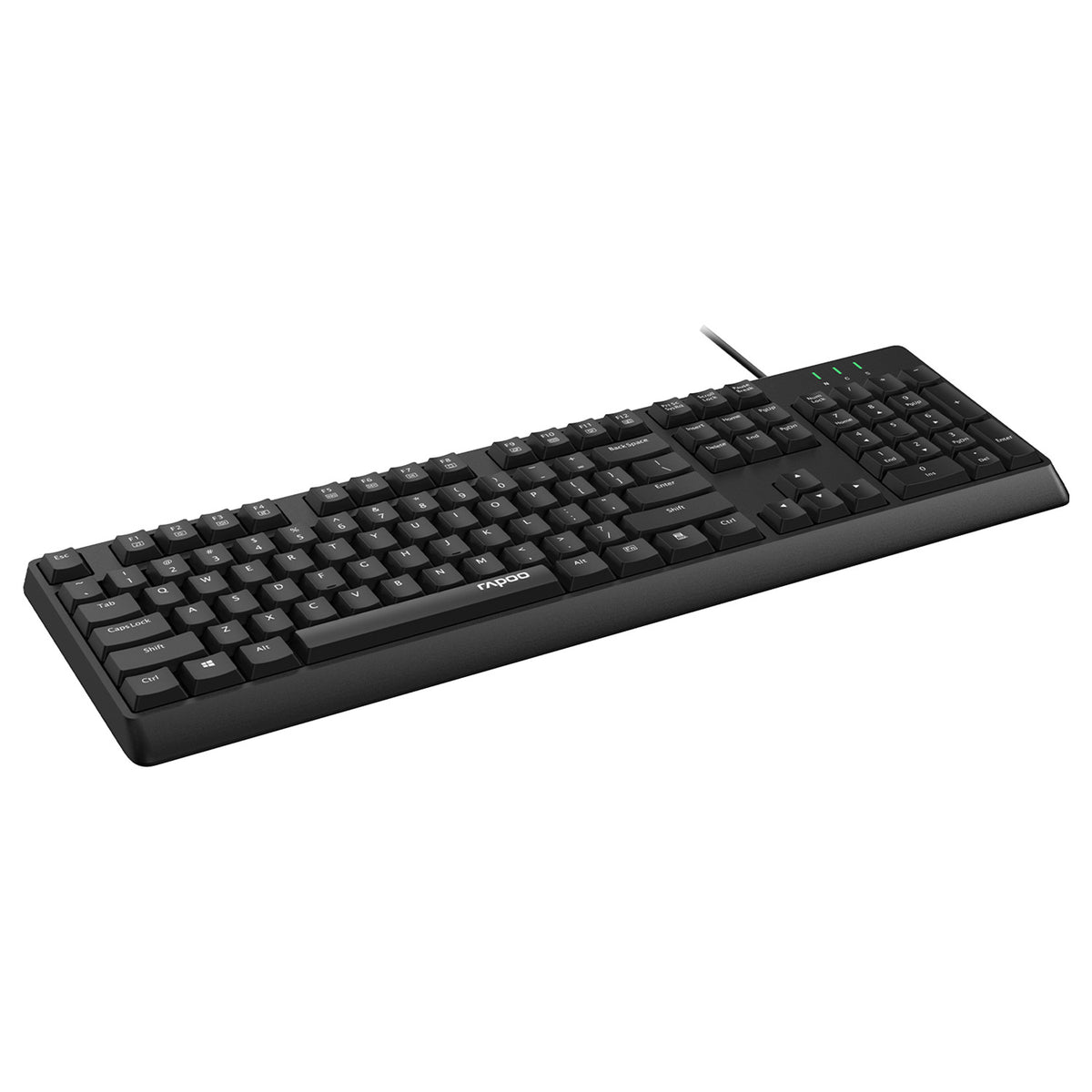 Rapoo (NK1500) USB Wired Keyboard, Black– Asters Maldives