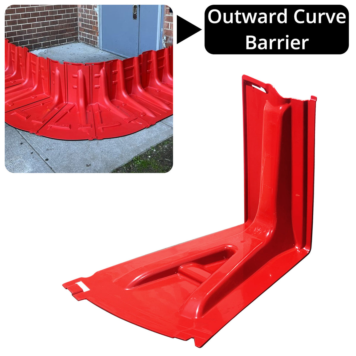 CH&Q (DB01-03) Outward Curve Flood Barrier, Red– Asters Maldives