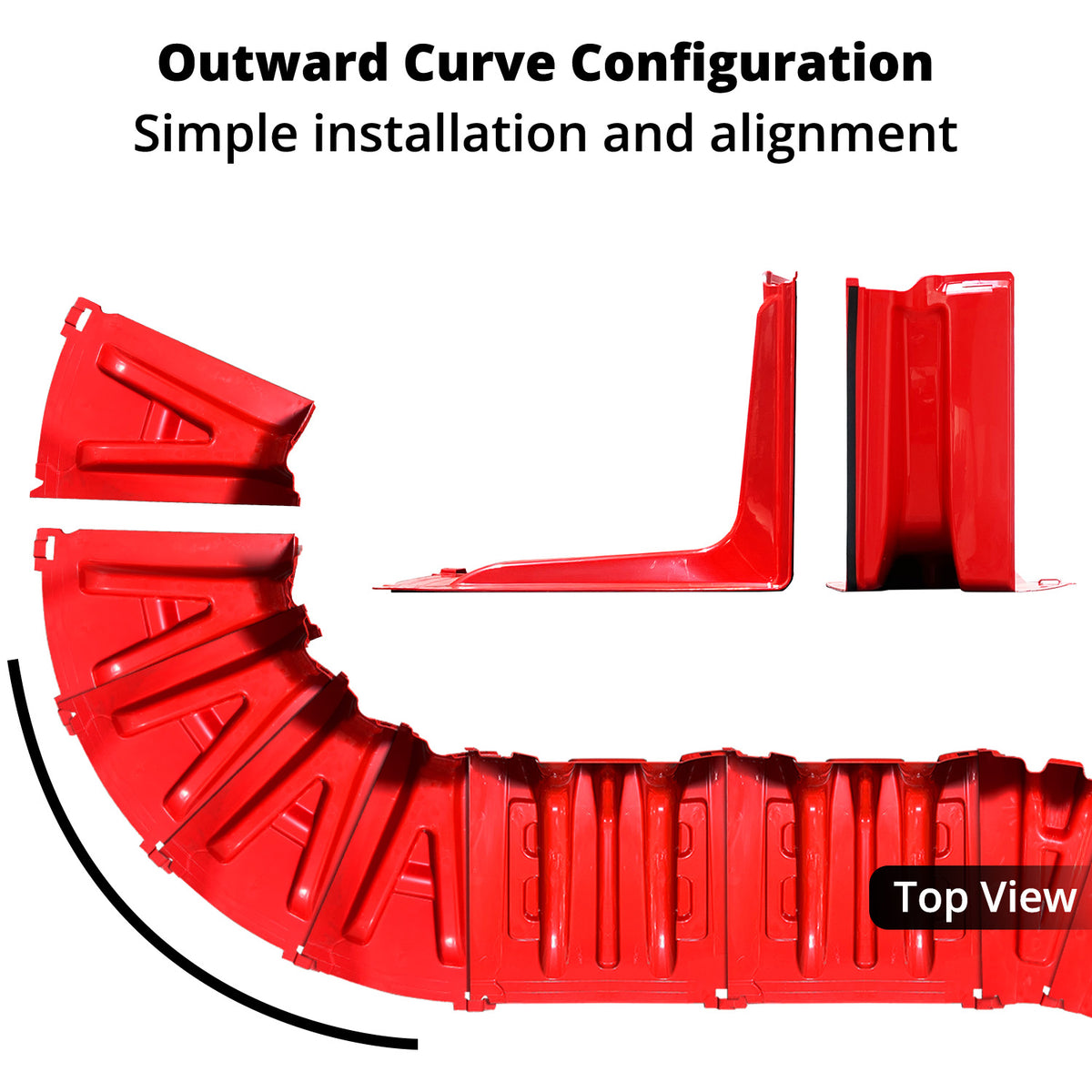 CH&Q (DB01-03) Outward Curve Flood Barrier, Red– Asters Maldives