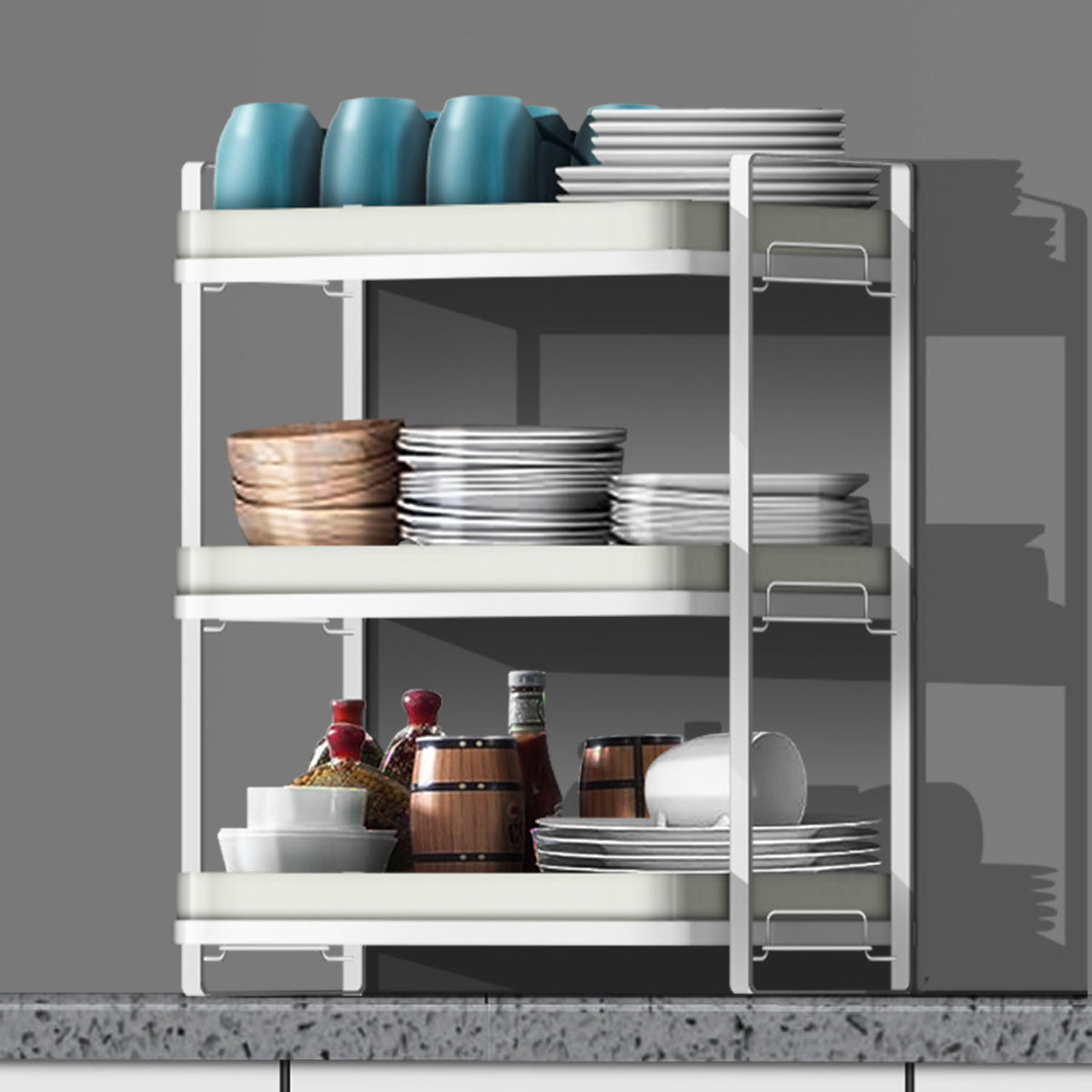 FH (TC-01-3) 3-Tier Carbon Steel Storage Rack– Asters Maldives