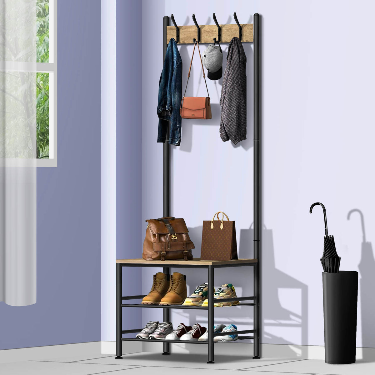GDX (YMJ6040175DG) Coat Rack Shelf, Oak– Asters Maldives
