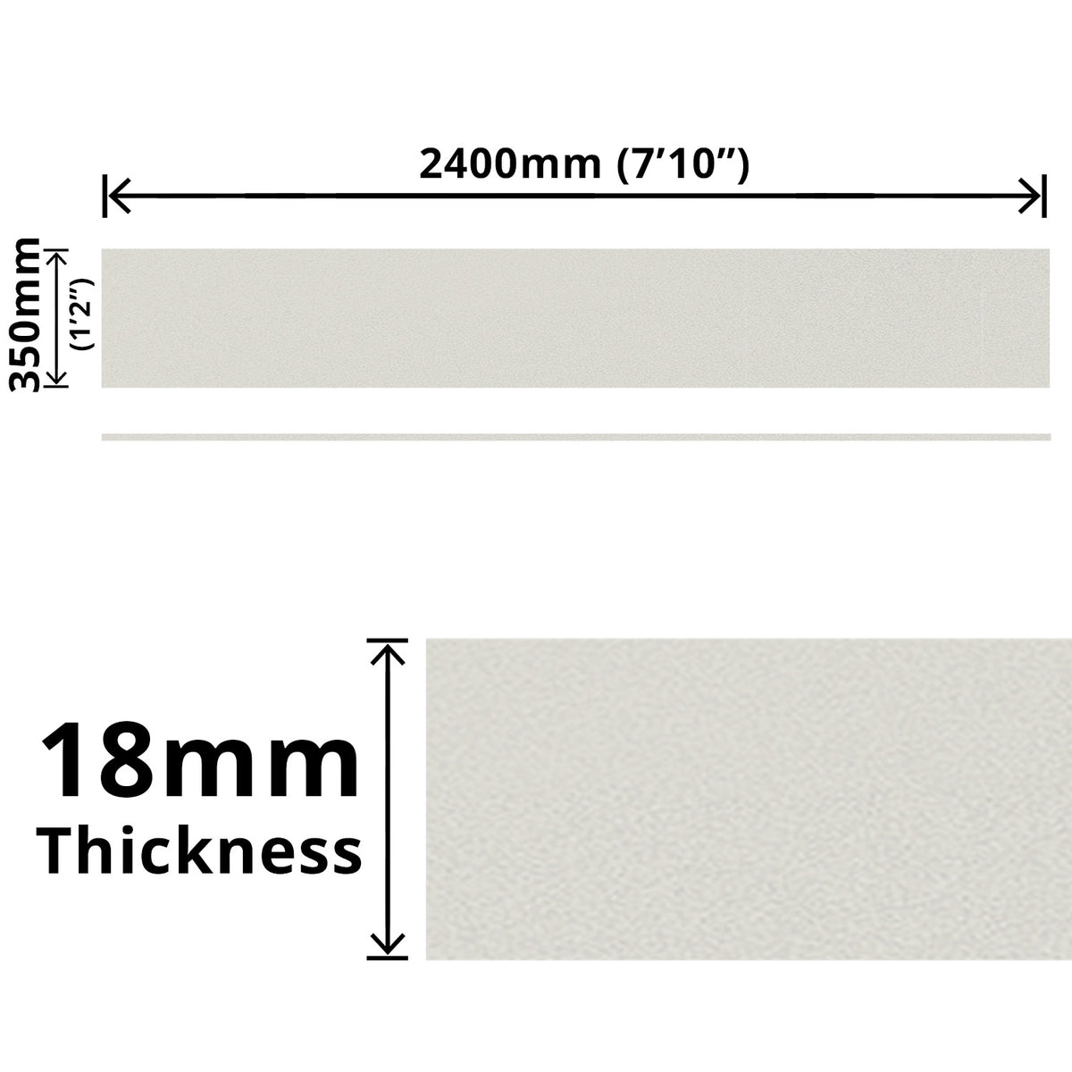 Zbom (Dp350240018) 18mm Melamine Kitchen Wall Filler, White– Asters ...