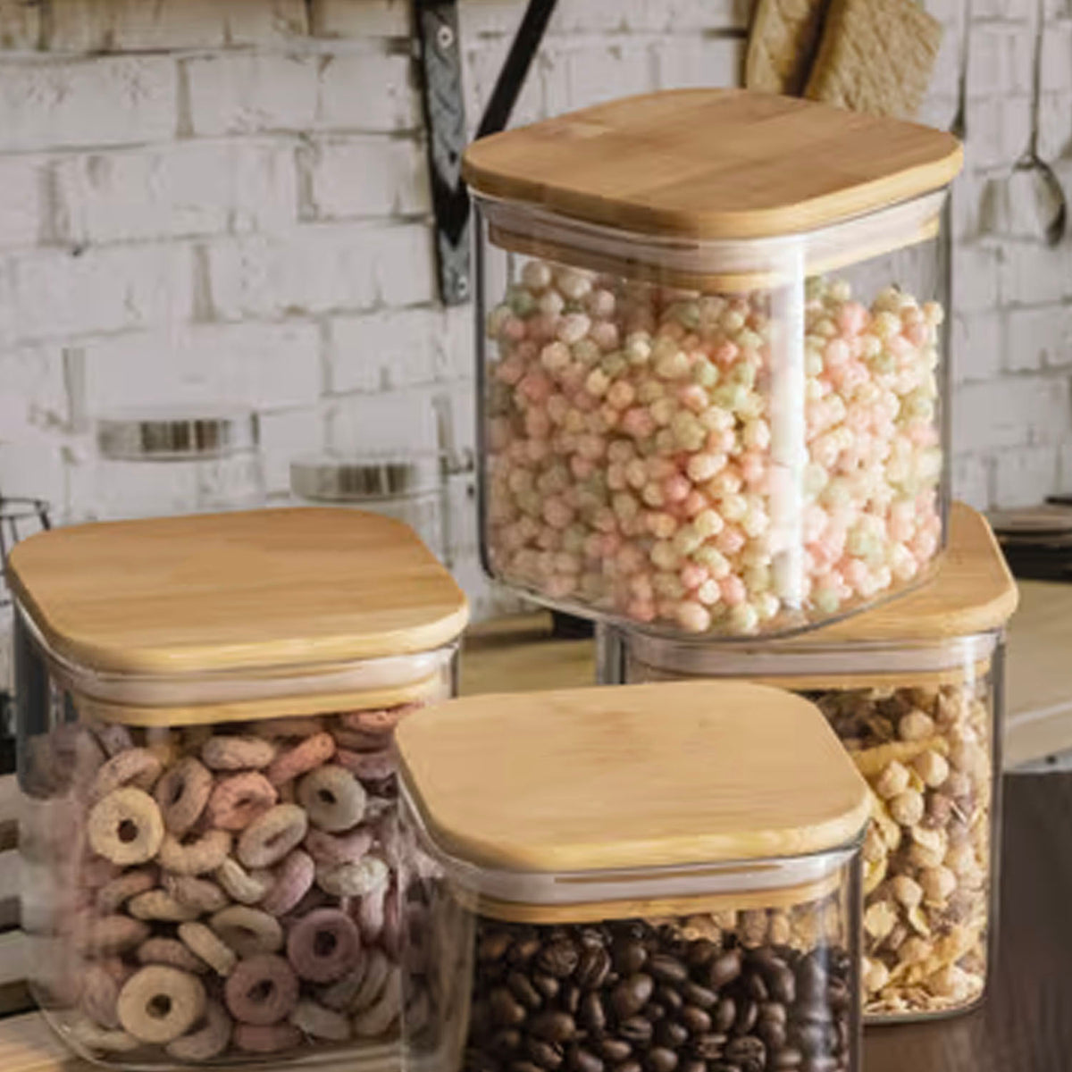 A-Value (YSY-650) 650ml Square Glass Jar with Lid– Asters Maldives