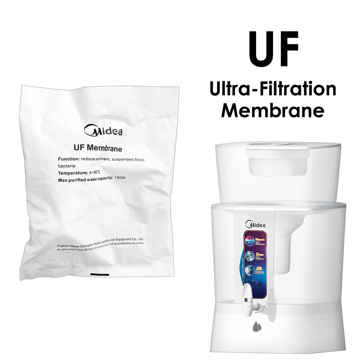 Midea (QU1646-25L) UF Membrane Filter for Water Purifier– Asters Maldives