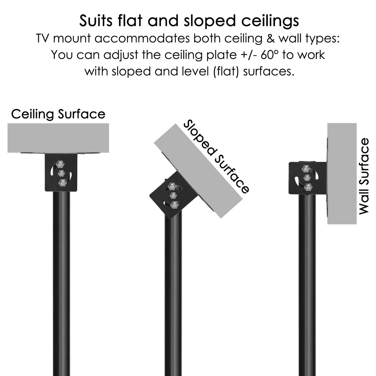 Ceiling & Wall Bracket (32" - 70") | Asters Maldives