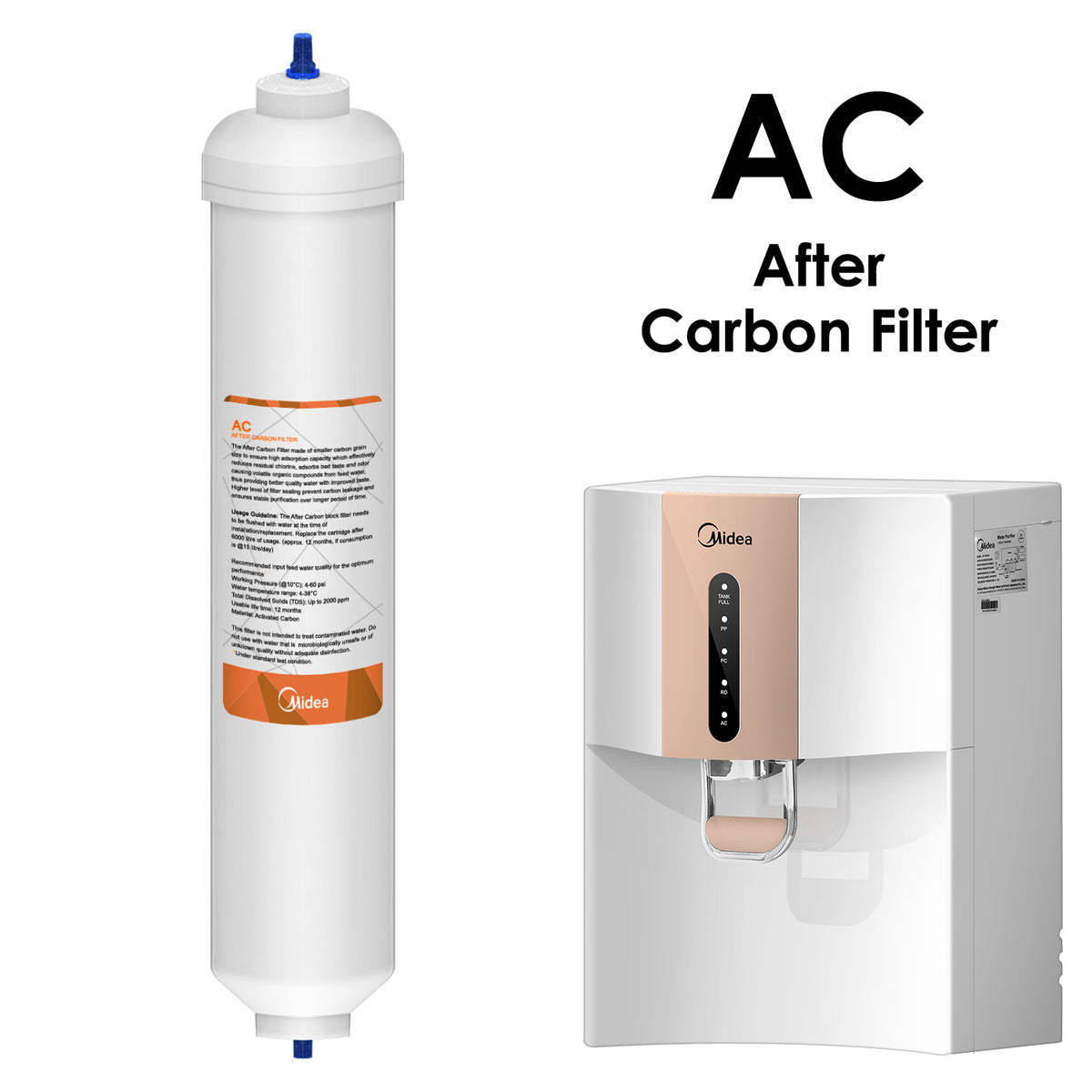 Midea (JN1742T-RO) AC After Carbon Filter for Water Purifier– Asters ...